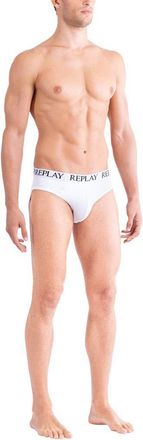 Replay Herren Slip mit Logobund, White/White N190 (Wei&szlig;), XXL