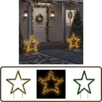 vidaXL Weihnachtsstern mit Erdspießen und 115 LEDs 85 cm - Weihnachtsschmuck - Weihnachtsdeko - Stern - Outdoor Beleuchtung - Indoor Beleuchtung - Home &