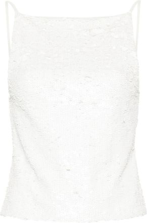 Parosh Haut orn&eacute; de sequins &agrave; dos ouvert