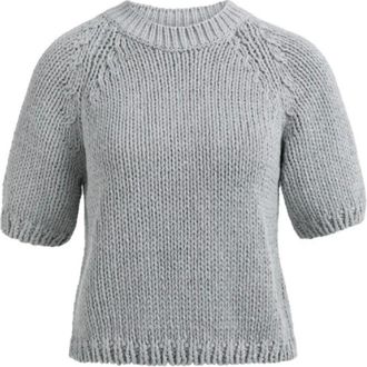 YaYa Yaya, Femme, Pulls, Gris, Taille: 36 FR Tricot &agrave; col rond