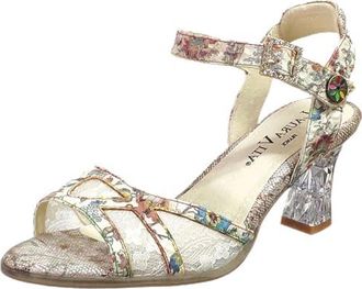 Laura Vita Minino 03 SL43780-3, Femme Sandale Beige bi-matière - 40 EU