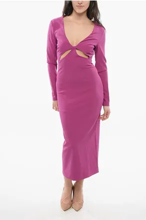 Versace JEANS COUTURE V-neckline Cut-out Dress size 40