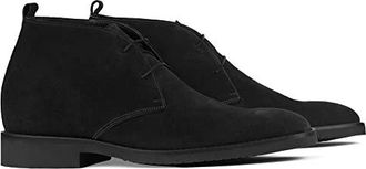 Masaltos Chaussures réhaussantes pour Homme avec Semelle Augmentant la Taille jusquà 7 cm. Fabriquées en Peau. Modèle Genova Noir 41