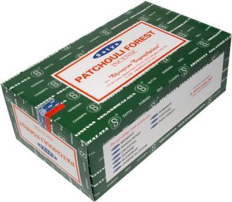 Satya Jewelry Räucherstäbchen Satya Patchouli Forest, 12 Packungen à 15 g