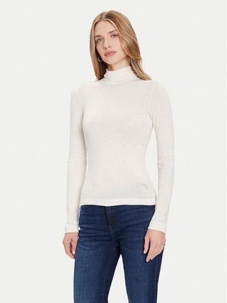 Guess Rollkragenpullover W4BP14 KCGM2 Écru Slim Fit