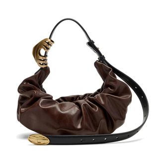 Diesel Femme, Sacs, Brun, Taille: ONE Size Sac Hobo &agrave; &Eacute;paule Grab-D 2.0