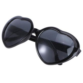 FOMIYES Lunettes de Diffraction Lumi&egrave;re Coeur Noires Effets Sp&eacute;ciaux L&eacute;g&egrave;res et Confortables pour Festival Edm Costume et F&ecirc;te