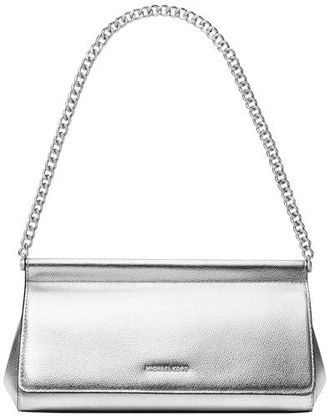 Michael Kors Carmine Medium Clutch, Hand Bag Women, Argent, Taille Unique