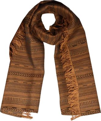 Max Mara écharpe à franges - Marron