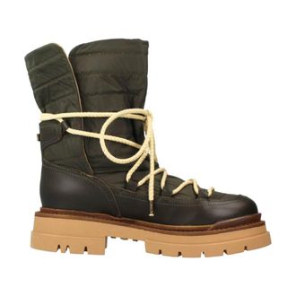 Yellow Stilvolle Schn&uuml;rstiefel - - Shoes - Damen - Gr&uuml;n - 38 EU
