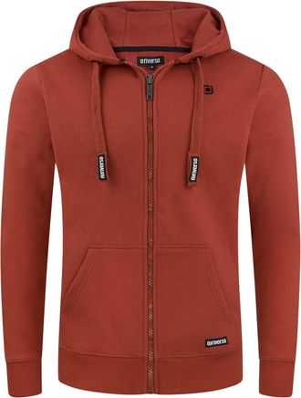 Riverso Sweatjacke Herren mit Kapuze Reißverschluss Regular Fit RIVNoah Kapuzenjacke Hoodie Kapuzenpullover Rot 5XL, Größe:5XL, Farbe:Rusty Ochre Red (15400)