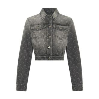 Marine Serre Denim Trucker Jacket - - Jackets - Damen - Grau - XS