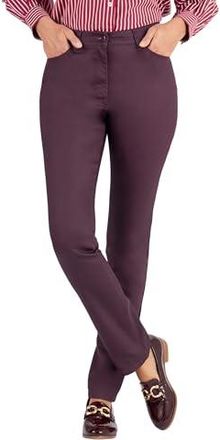 Damart Pantalon 5 Poches Enduit Femme Rouge Taille 48