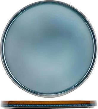 Cosy & Trendy Quintana Flacher Teller, Porzellan, D, 27,5 cm, Blau, 4 Stück