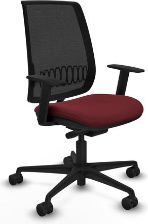 Piqueras y Crespo B&uuml;rostuhl mit R&uuml;ckenlehne und 1D-Armlehnen, h&ouml;henverstellbare Lendenwirbelst&uuml;tze, ausgestattet mit Syncro/Traslack und eingespritztem Schaumstoff, Sch