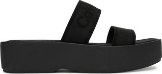 Calvin Klein Pantoletten Calvin Klein Flatform Sndl Webbing HW0HW02878 Schwarz