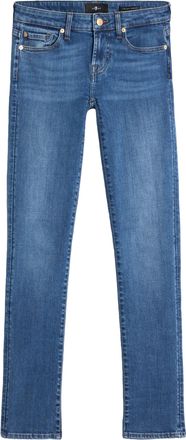 7 For All Mankind Womens Low Skinny Yuma Jeans, Light Blue, 27W