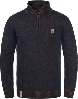 Indicode Troyer IDNathen Strickpulli mit Rei&szlig;verschluss am Kragen