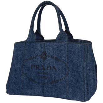 Prada Sac cabas en denim vintage Pre-owned - Femme - Pre-owned - Bleu - Taille: ONE Size