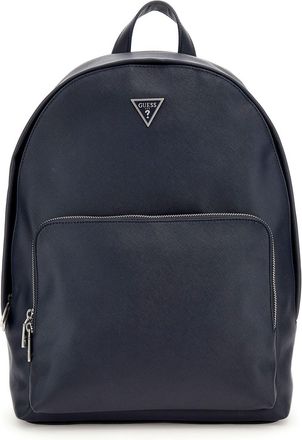 Guess Men Milano COMPACT Backpack Hand Bag, Dark Blue/Orange
