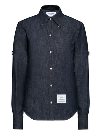 Thom Browne chemise Armband en jean - Bleu