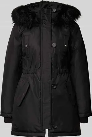 Only Regular Fit Parka aus Polyester mit abnehmbarem Kunstfellbesatz Modell Iris