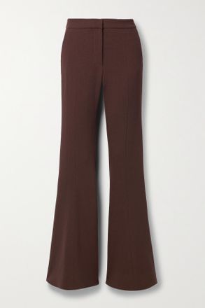 Gabriela Hearst Pantalon Évasé En Crêpe De Laine Desmond - Rouge