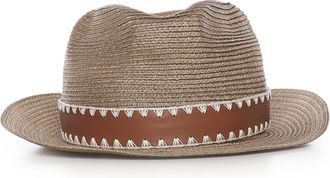 Eleventy Homme, Accessoires, Beige, Taille: ONE Size Chapeau Abaca