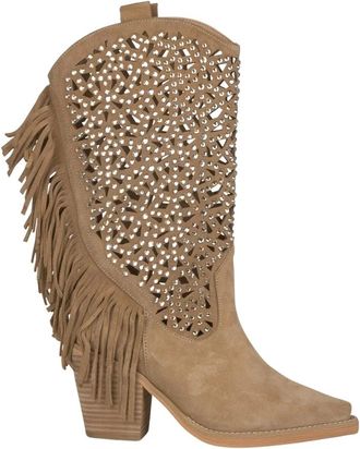 Alma En Pena Alma EN Pena, Femme, Chaussures, Beige, Taille: 41 EU Botte perl&eacute;e