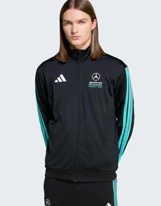 adidas adidas Performance - Mercedes-AMG Petronas Formel 1 Team DNA - Trainingsoberteil in Schwarz/Semi Mint Rush