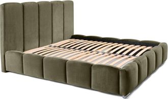 Best Mobilier Torreon - lit coffre - 180x200 - sommier inclus - en velours - vert