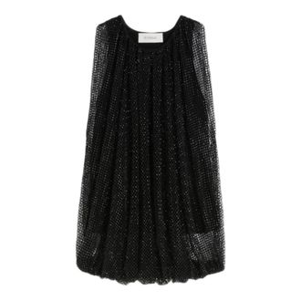 Max Mara Mesh Top mit Kristallen - - Blouses & Shirts - Damen - Schwarzk - M