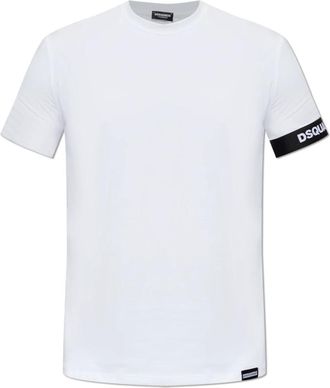 Dsquared2 Homme, Tops, Blanc, Taille: 2XL T-shirt Underwear &agrave; col rond