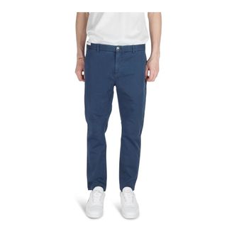 Pantaloni Torino Blaue Microcheck-Hose f&uuml;r M&auml;nner - - Trousers - Herren - Blau - W33