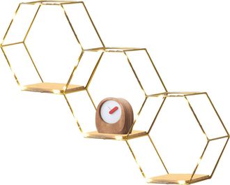 Generic Sechseckige schwimmende Regale | Bienenregale mit Lichtern | Zuverl&auml;ssige Halterung, geometrisches Wandregal f&uuml;r Wohnzimmer, Arbeitsplatz, Schlafzimme