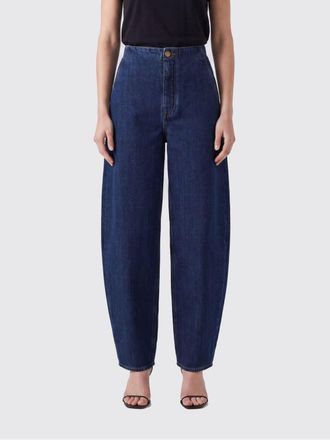 Jil Sander Jean baggy taille haute en denim de coton recycl&eacute;