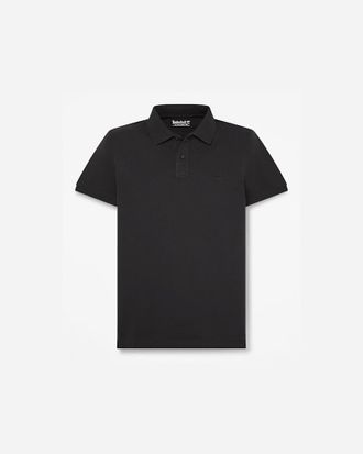Timberland Oyster River Kurzarm-Polohemd mit schmaler Passform f&uuml;r Herren in Schwarz, Herren, Schwarz, Gr&ouml;&szlig;e