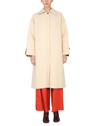 Alysi Virgin Wool Trench Coat - Beige