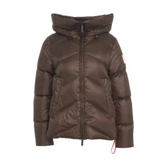 Afterlabel Helsinki Quilted Daunenjacke - - Jackets - Damen - Braun - S