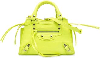 Balenciaga Hobo Bags - Mini Croc Embossed Calfskin Neo Classic City - Gr. unisize - in Gelb - f&uuml;r Damen