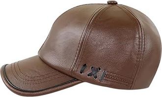Generic Casquette de baseball - Couvre-chef de sport en cuir synth&eacute;tique | Casque &eacute;l&eacute;gant et r&eacute;glable pour homme et femme pour le sport, le travail, les voyag
