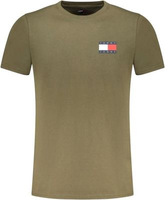 Tommy Hilfiger Homme, Tops, Vert, Taille: 2XL Verde Cotton T-Shirt