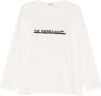 Bode Homme, Tops, Blanc, Taille: L T-shirt &agrave; Manches Longues avec Graphique