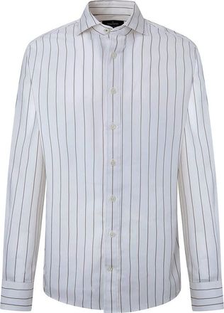 Hackett Herren Wide Pin Stripe Hemd, White/TAN, M