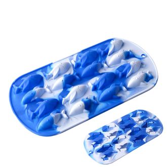 Generico Hai-Eisform aus Silikon - realistische 3D-Eisw&uuml;rfelform, leicht zu entnehmen f&uuml;r Getr&auml;nke, Wein, Softdrinks, S&auml;fte, Unterhaltung, Antihaft-Gefrierschr