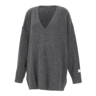 Maison Margiela Pullover mit V-Ausschnitt - - Knitwear - Damen - Grau - M