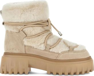 Hogan Beige Chunky Lug Sole Schn&uuml;rschuhe - - Shoes - Damen - Beige - 36 EU