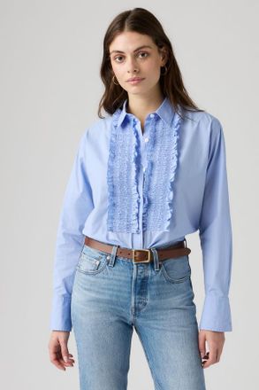 Levi's Harlie Boyfriend Tuxedo Ruffle Shirt - Damen - Blau / Blau
