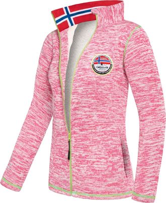 Nebulus Damen Fleecejacke FALLOU, warme Fleece Jacke, mit langem Full-Zip Rei&szlig;verschluss, pink - XXL/44