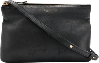 Celine Pre-owned Trio Leather Shoulder Bag - Femme - Pre-owned - Noir - Taille: ONE Size